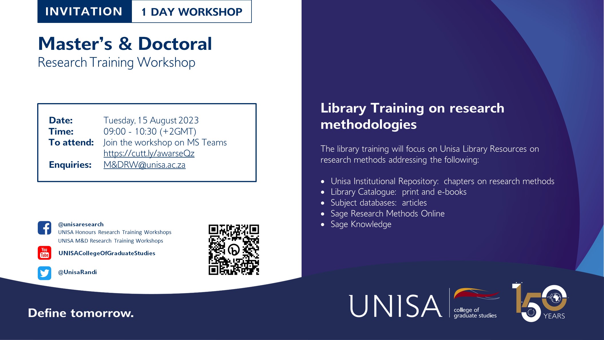 Master S And Doctoral Research Training Workshop Library Training On